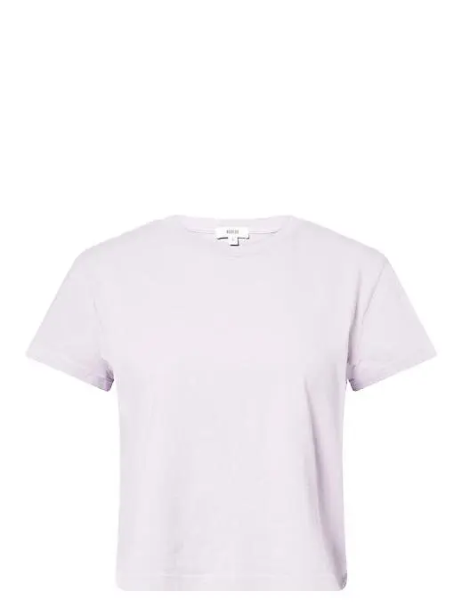AGOLDE Adine Shrunken Cotton T-shirt - Lilac (lt Pale Purple)