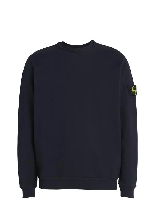 Stone Island Cotton Compass Crewneck Sweatshirt - Navy