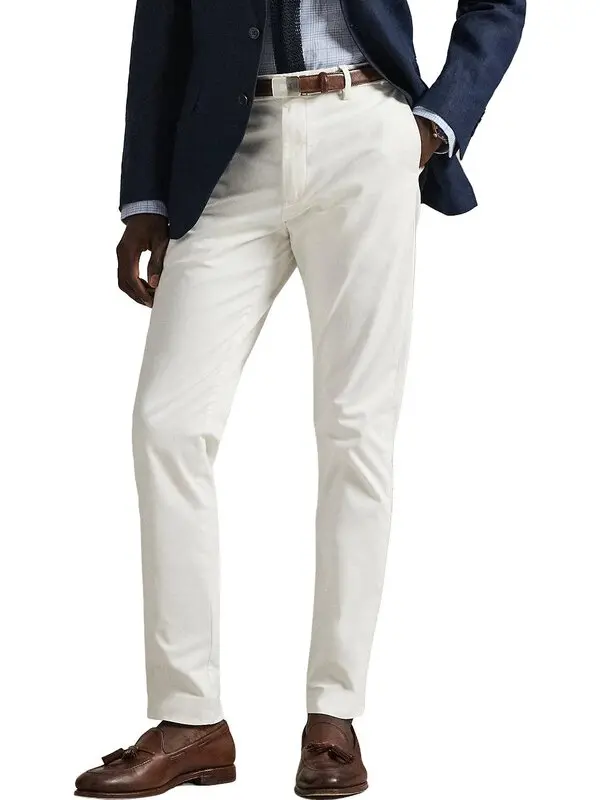 Ralph Lauren Jarrett Slim Fit Sateen Pant - Deckwash White