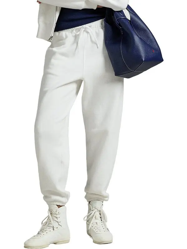 Ralph Lauren Fleece Drawstring Sweatpant - White