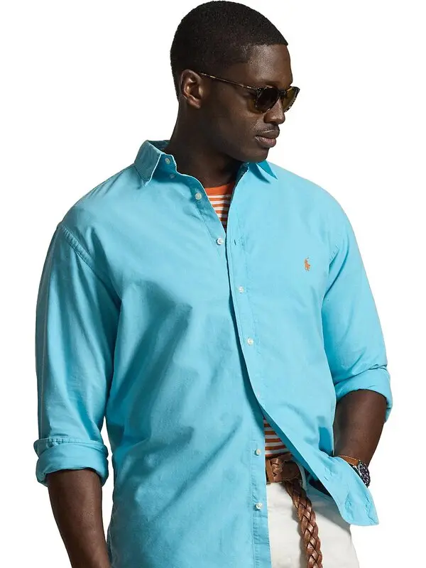Ralph Lauren Garment-dyed Oxford Shirt - Perfect Turquoise