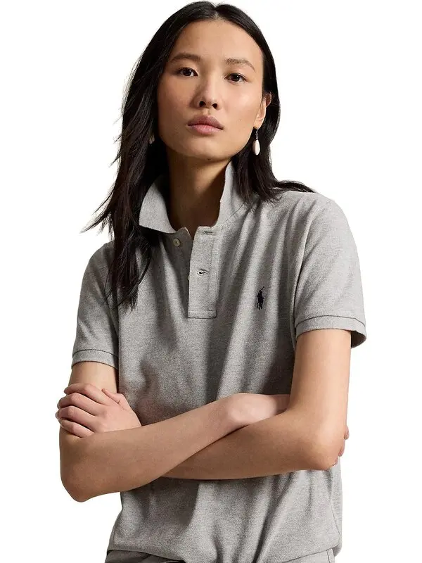 Ralph Lauren Classic Fit Mesh Polo Shirt - Andover Heather