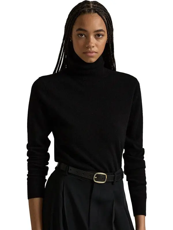 Ralph Lauren Slim Fit Cashmere Turtleneck - Polo Black