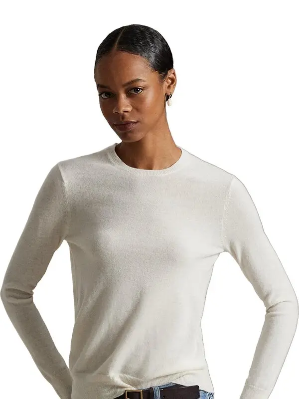 Ralph Lauren Cashmere Crewneck Pullover - Cream