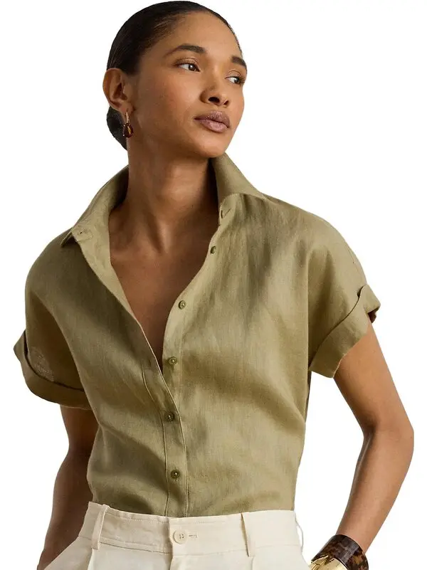 Ralph Lauren Relaxed Fit Linen Shirt - Light Agave