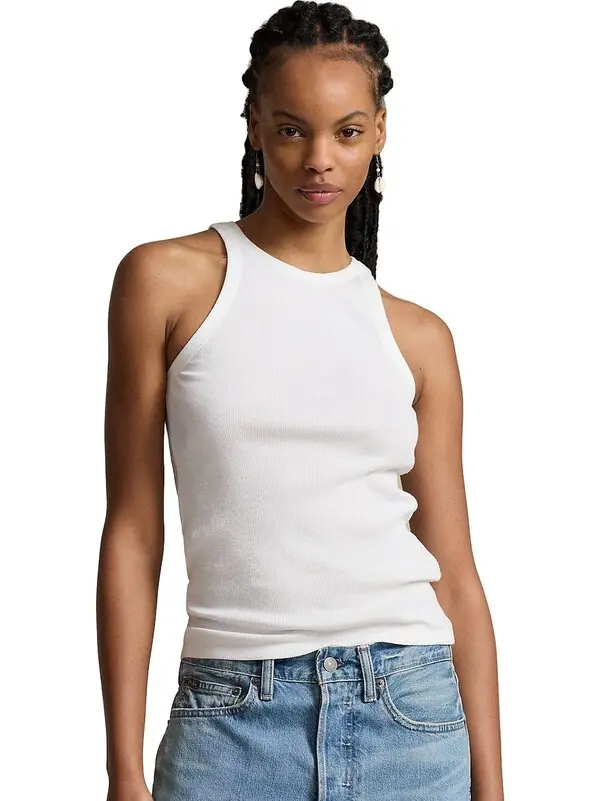 Ralph Lauren Ribbed Tank Top - White