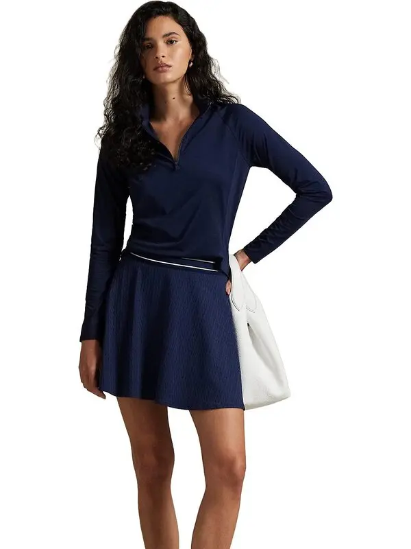 Ralph Lauren Cable-motif A-line Skort - Refined Navy/white