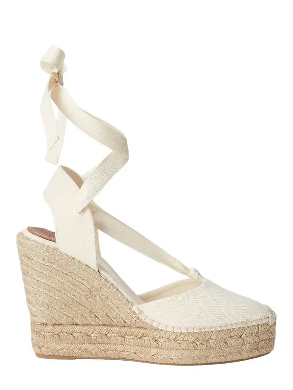 Ralph Lauren Canvas Wedge Espadrille - Natural