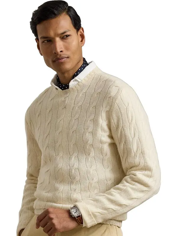 Ralph Lauren Cable-knit Cashmere Sweater - Classic Cream