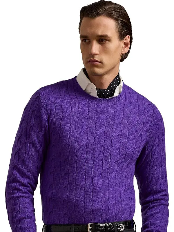 Ralph Lauren Cable-knit Cashmere Sweater - Classic Violet
