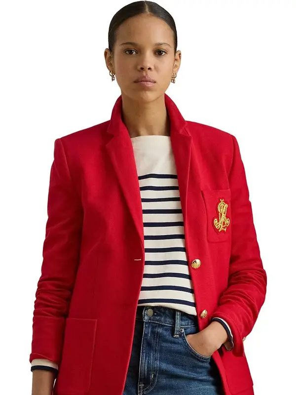 Ralph Lauren Bullion Jacquard Blazer - Cruise Red
