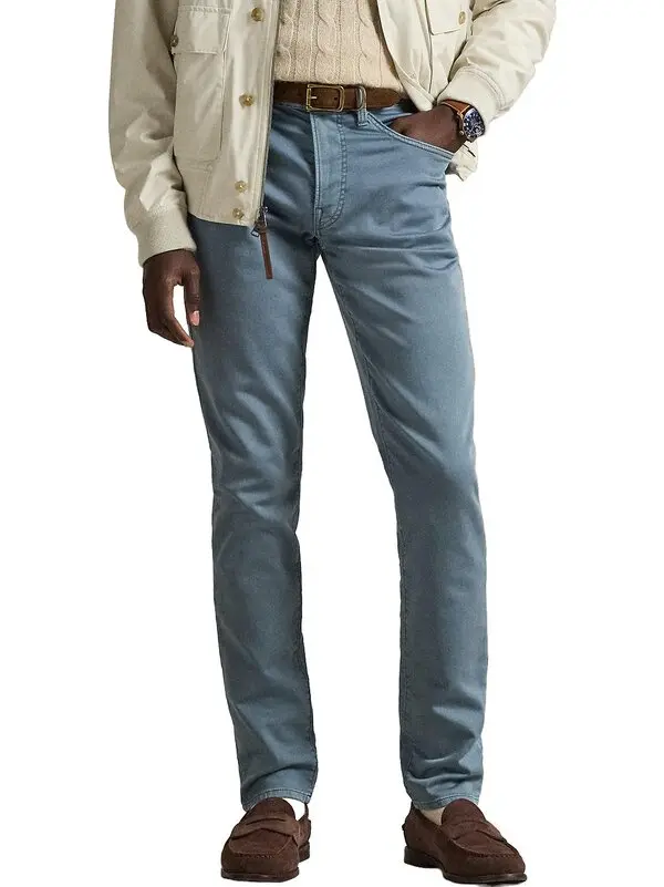 Ralph Lauren Sullivan Slim Knitlike Chino Pant - Anchor Blue