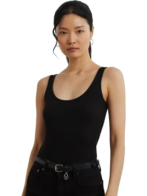 Ralph Lauren Stretch Cotton Tank Top - Polo Black