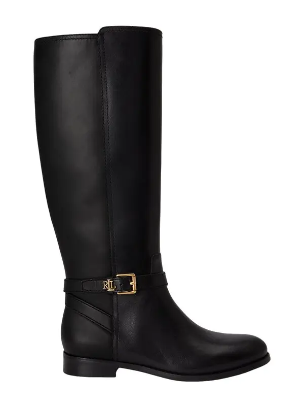 Ralph Lauren Calfskin Tall Boots - Black