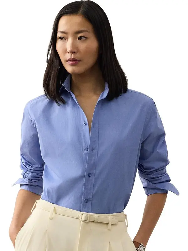 Ralph Lauren Adrien Relaxed Fit End-on-end Shirt - Light Blue