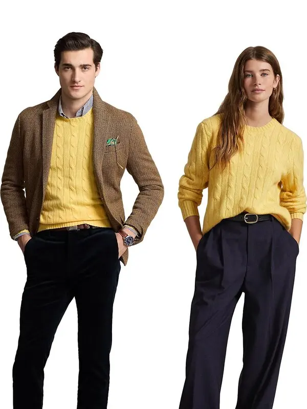 Ralph Lauren Cable-knit Cashmere Sweater - Fall Yellow