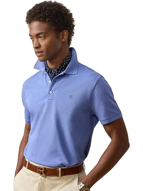 Ralph Lauren Custom Slim Fit Piqué Polo Shirt - Periwinkle