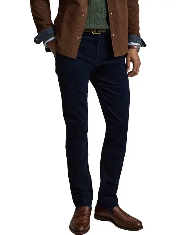 Ralph Lauren Andover Slim Fit Stretch Corduroy Pant - Aviator Navy