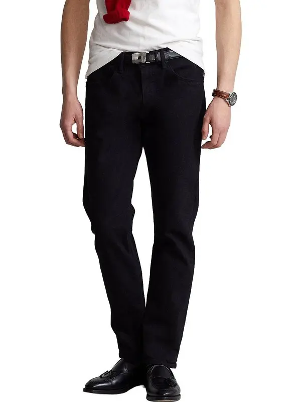 Ralph Lauren Hampton Straight Stretch Jean - Black Stretch