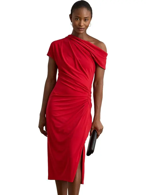 Ralph Lauren Stretch Jersey Off-the-shoulder Dress - Ralph Red