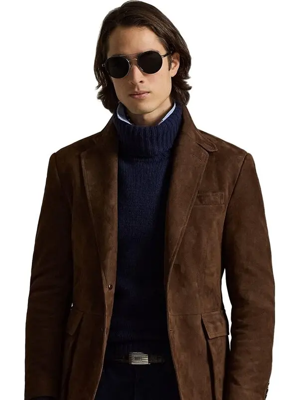 Ralph Lauren Rl67 Suede Jacket - Dark Beech