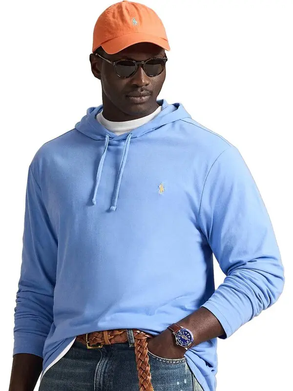 Ralph Lauren Jersey Hooded T-shirt - Bristol Blue