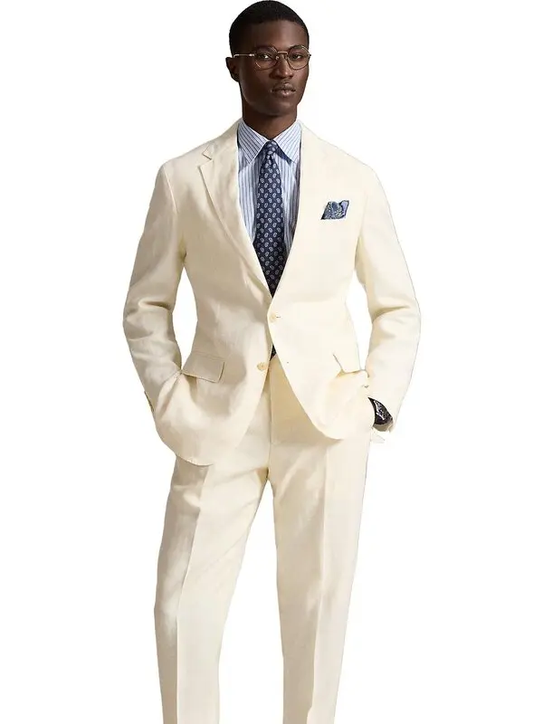 Ralph Lauren Linen Suit Trousers - Light Cream