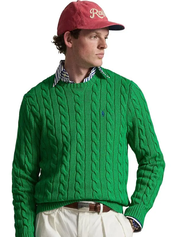 Ralph Lauren Cable-knit Cotton Sweater - Billiard