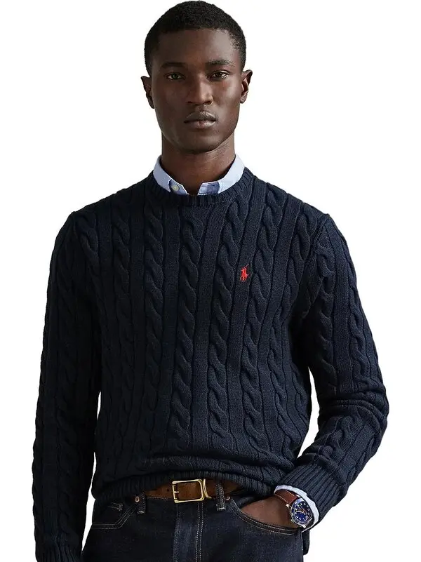 Ralph Lauren Cable-knit Cotton Sweater - Hunter Navy