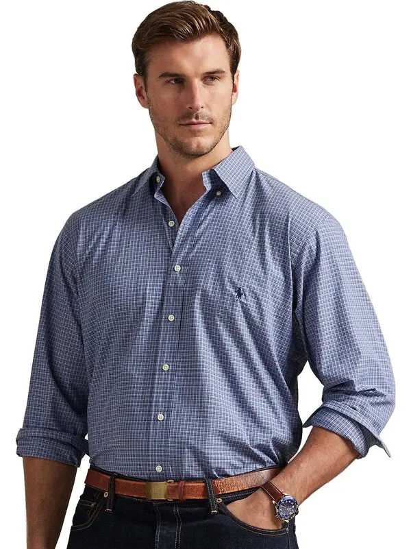 Ralph Lauren Checked Stretch Poplin Shirt - Blue Multi