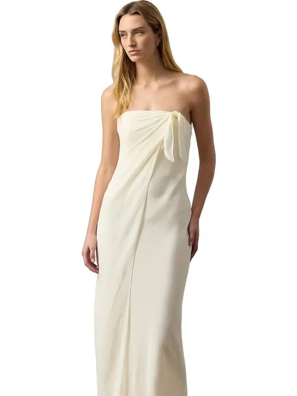 Ralph Lauren Brigitta Linen Voile Gown - Lux Cream