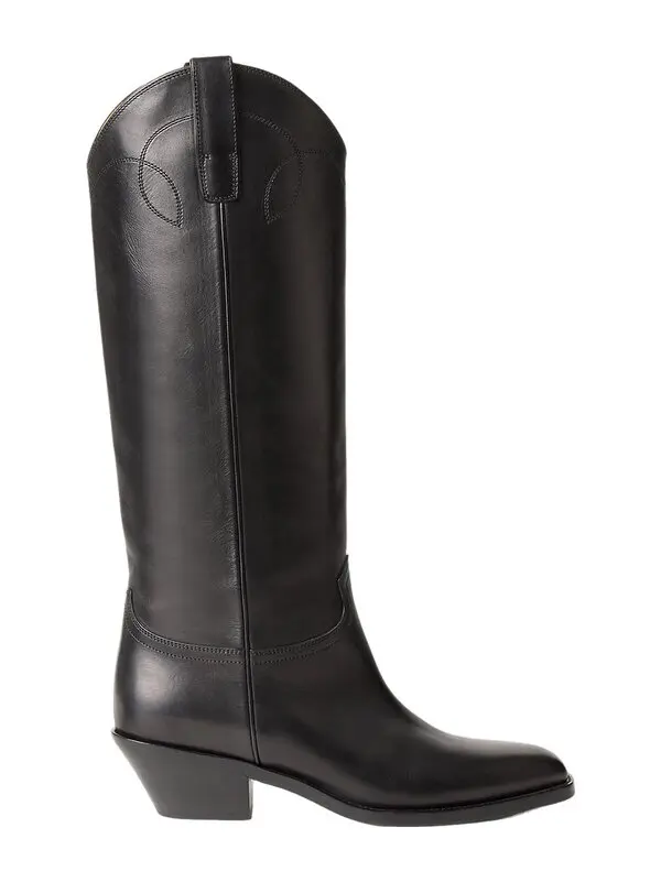 Ralph Lauren Jaelynne 45 Mm Burnished Tall Boot - Black