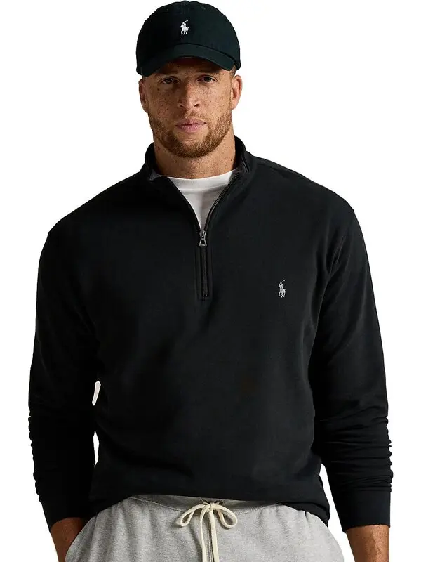 Ralph Lauren Jersey Quarter-zip Pullover - Polo Black