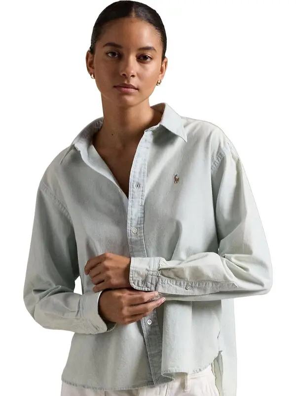 Ralph Lauren Cropped Boxy Shirt - Chambray