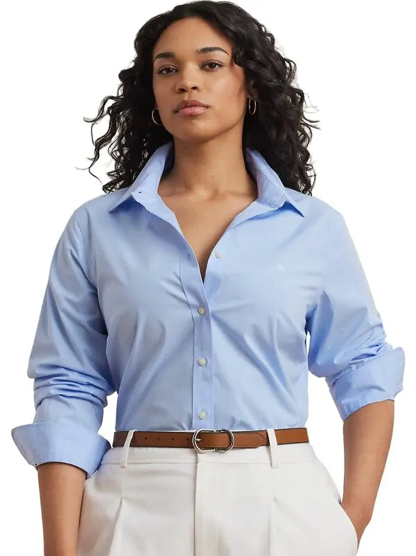 Ralph Lauren Easy Care Stretch Cotton Shirt - Blue