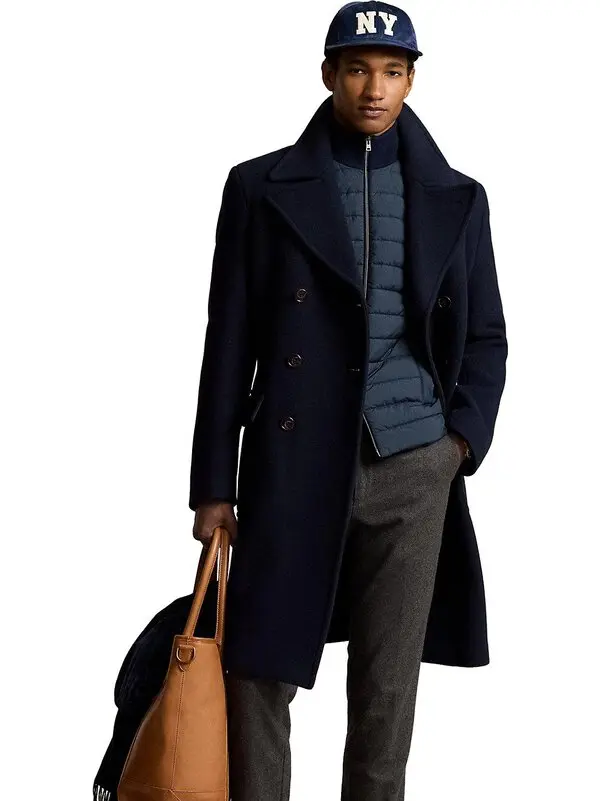 Ralph Lauren Polo Soft Tailored Wool-blend Topcoat - Navy