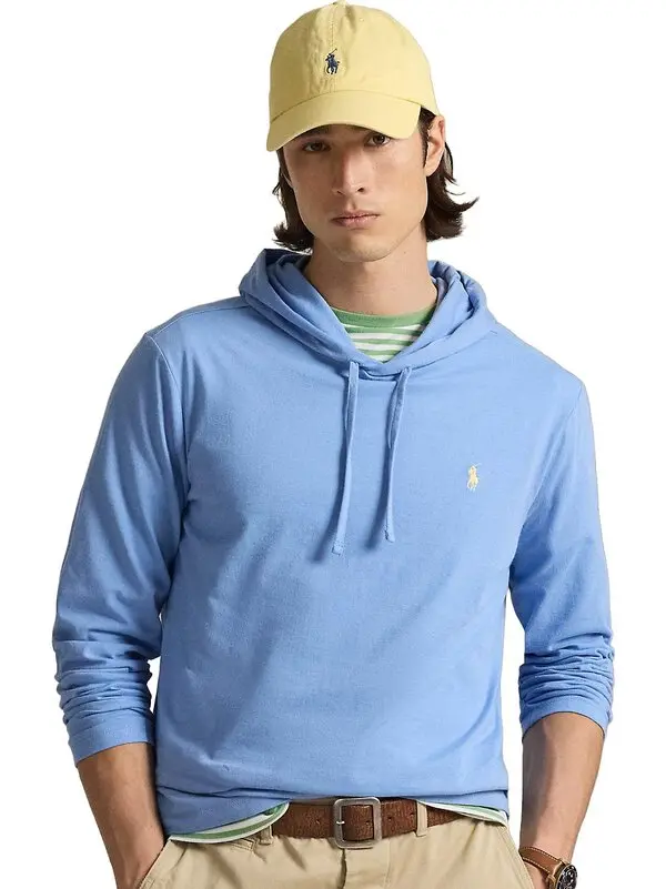 Ralph Lauren Jersey Hooded T-shirt - Bristol Blue