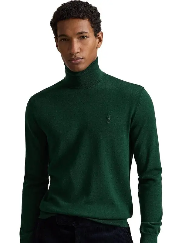 Ralph Lauren Washable Wool Turtleneck Sweater - Moss Agate