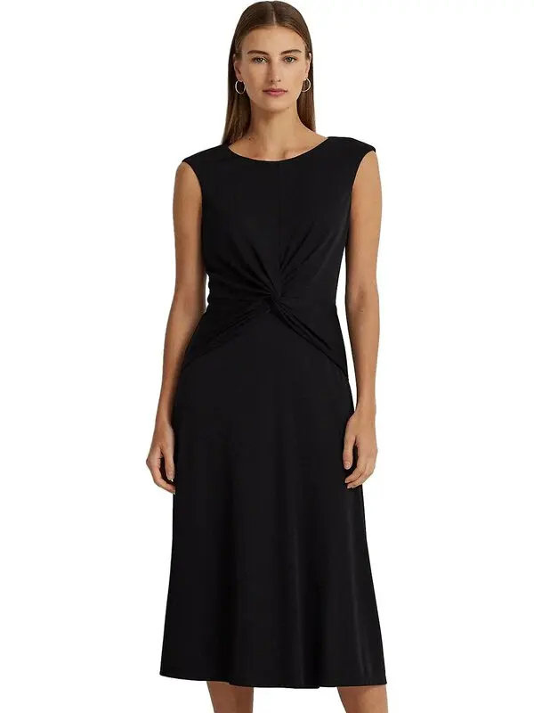 Ralph Lauren Twist-front Jersey Dress - Black
