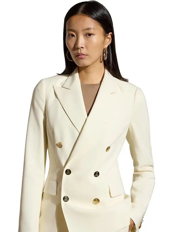 Ralph Lauren Camden Wool Crepe Jacket - Lux Cream