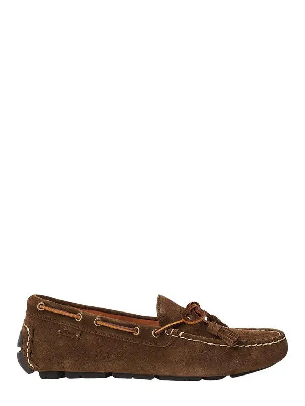 Ralph Lauren Anders Tasseled Suede Driver - Chocolate Brown