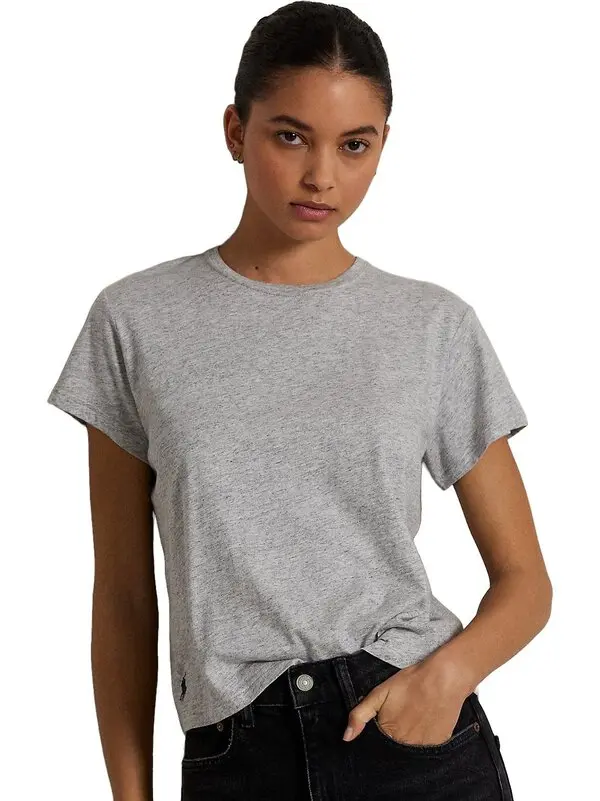 Ralph Lauren Classic Shrunken Fit Jersey Tee - Cobblestone Heather