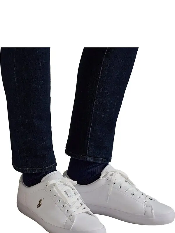 Ralph Lauren Longwood Nappa Leather Sneakers - White Pony Player