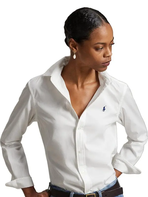 Ralph Lauren Slim Fit Cotton Shirt - White