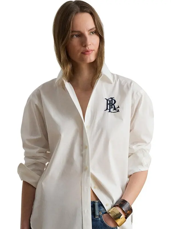 Ralph Lauren Relaxed Fit Stretch Cotton Shirt - White