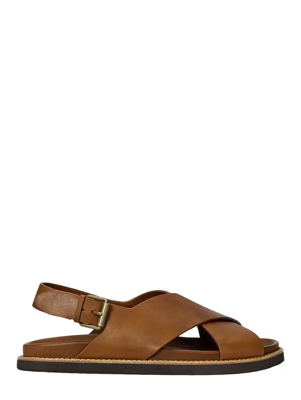 Ralph Lauren Zane Leather Sandal - Polo Tan