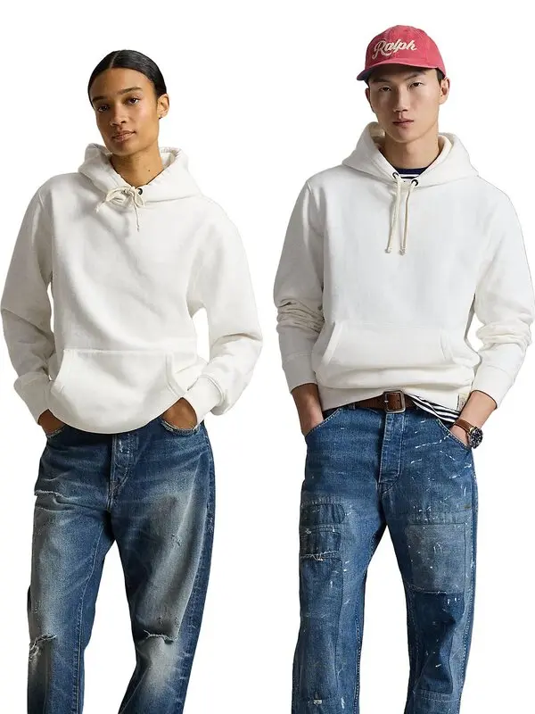 Ralph Lauren Fleece Hoodie - Deckwash White