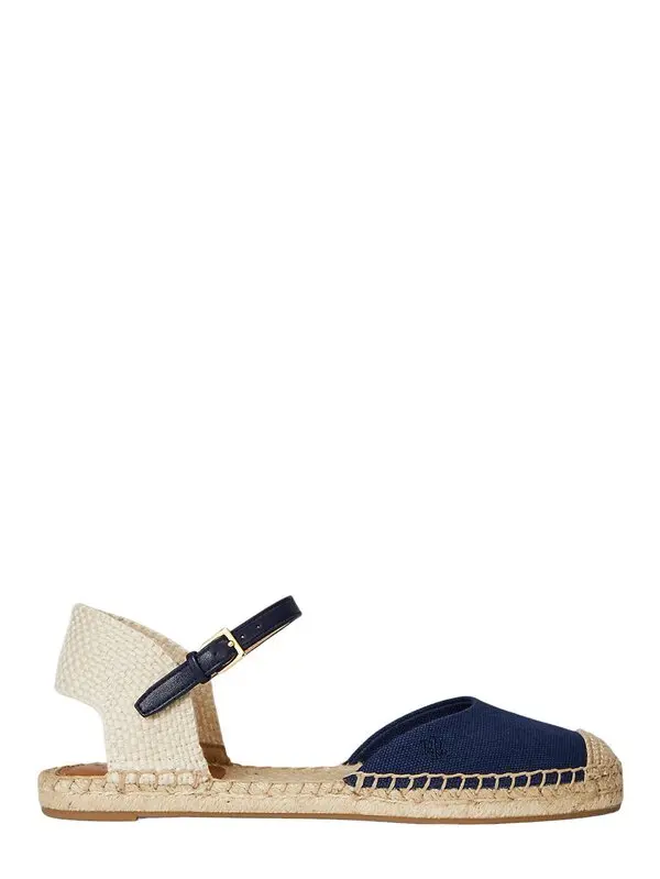Ralph Lauren Robby Canvas Espadrille Flat - Refined Navy/natural