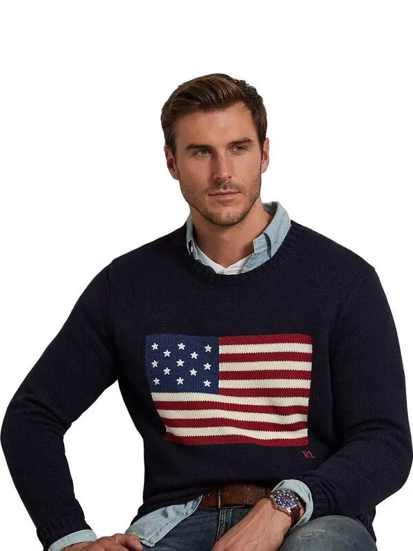 Ralph Lauren Iconic Flag Sweater - Hunter Navy