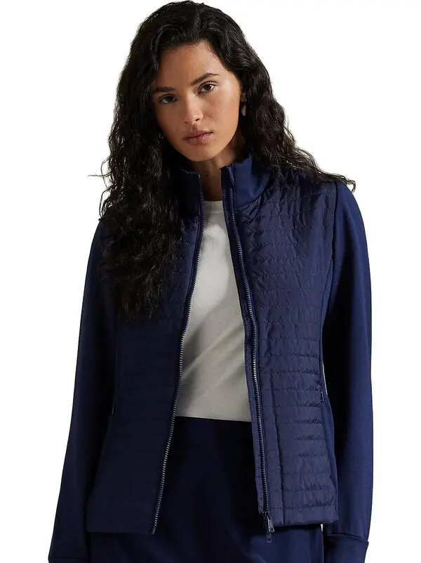 Ralph Lauren Hybrid French Terry-quilted Zip Jacket - Refined Navy